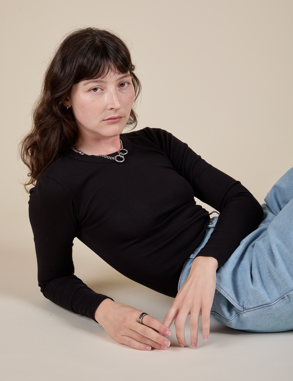 Long Sleeve Baby Tee - Basic Black – BIG BUD PRESS