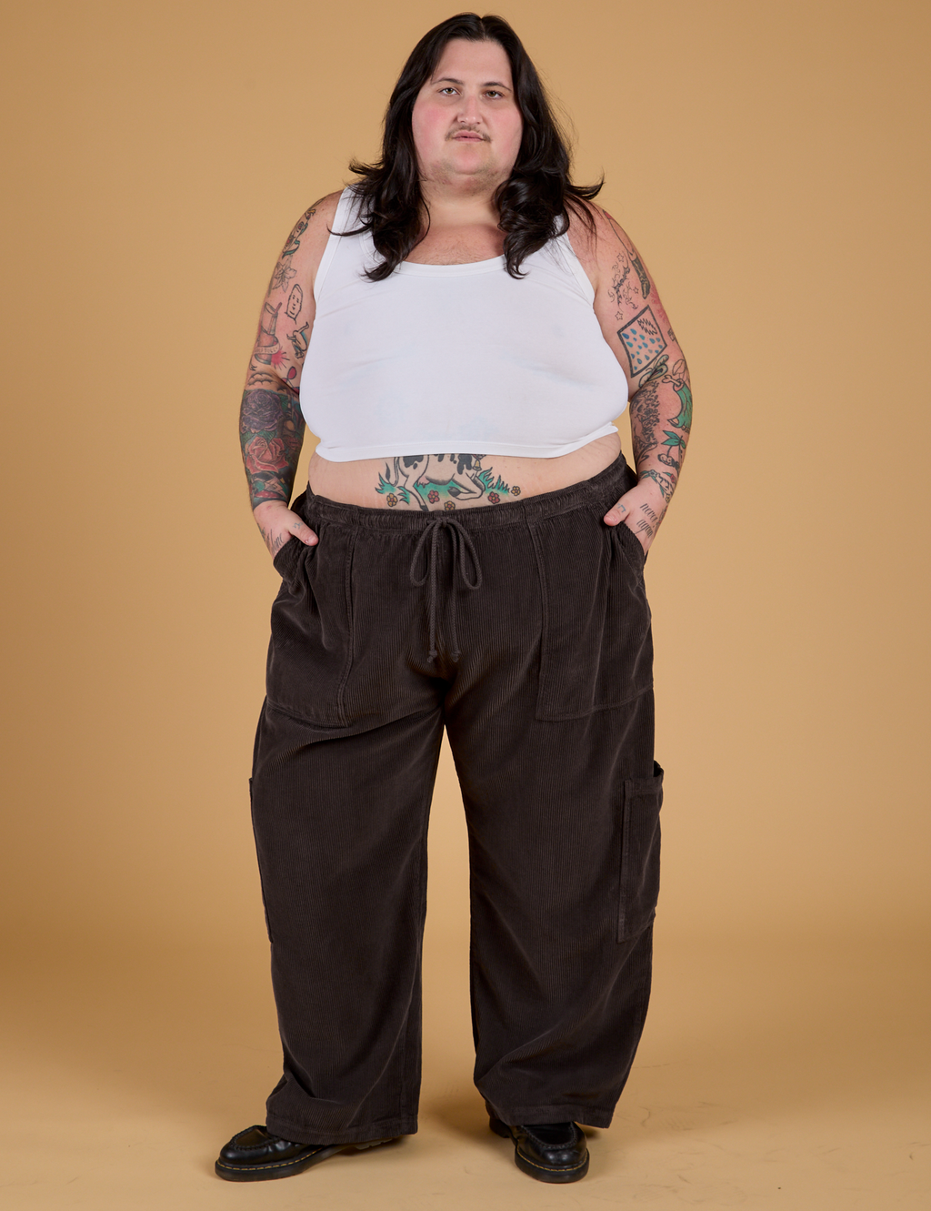 Corduroy Drop Pocket Cargo Pants - Espresso Brown – BIG BUD PRESS