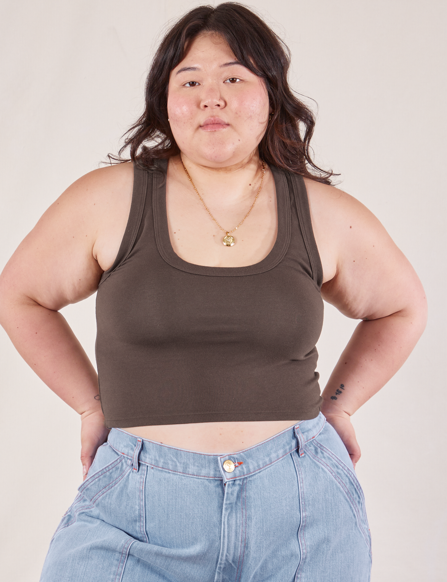 Cropped Tank Top - Espresso Brown – BIG BUD PRESS