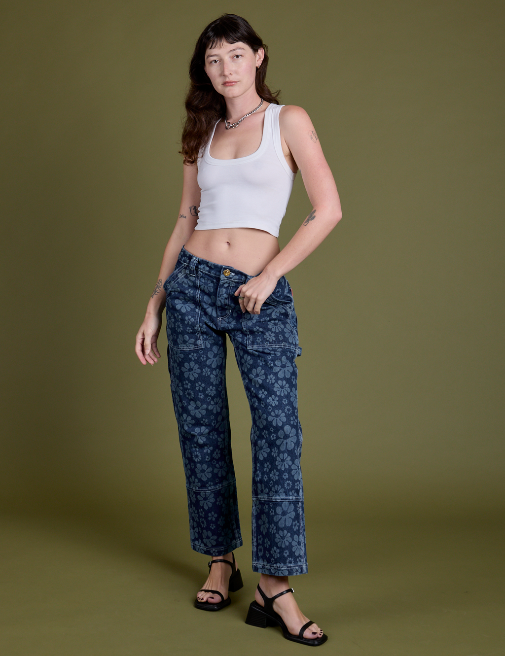 Mid-Rise Carpenter Jeans - Lazy Daisy *FINAL SALE* – BIG BUD PRESS
