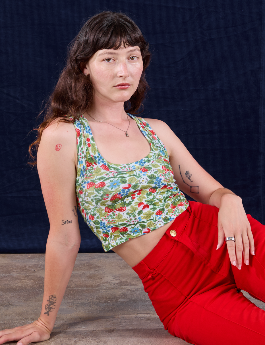 Cropped Tank Top - Strawberry Blossom – BIG BUD PRESS