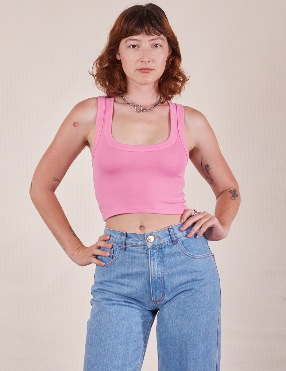 Cropped Tank Top - Bubblegum Pink – BIG BUD PRESS