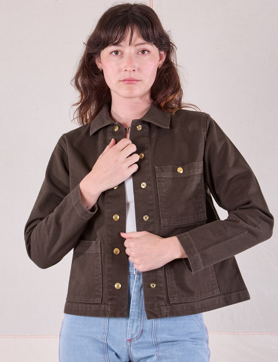 Denim Work Jacket - Espresso Brown – BIG BUD PRESS