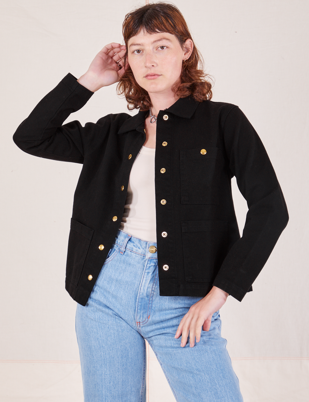 Denim Work Jacket - Basic Black – BIG BUD PRESS