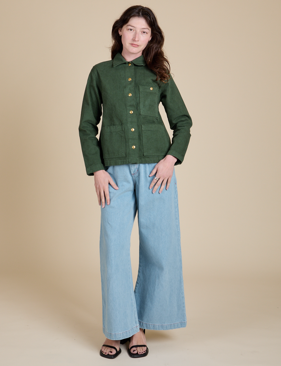Denim Work Jacket - Swamp Green *FINAL SALE* – BIG BUD PRESS