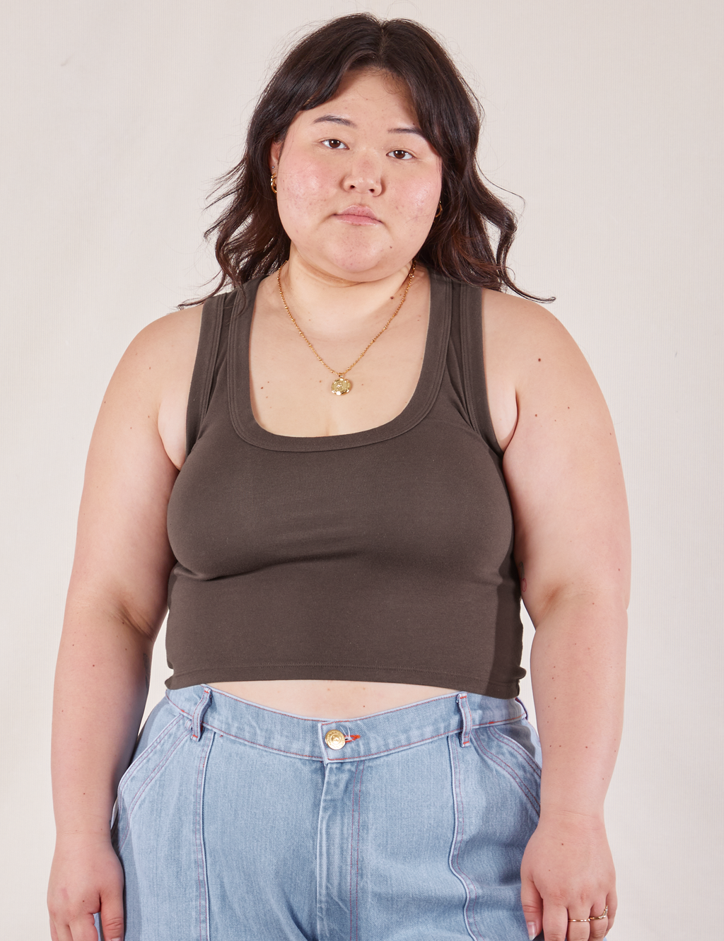 Cropped Tank Top - Espresso Brown – BIG BUD PRESS