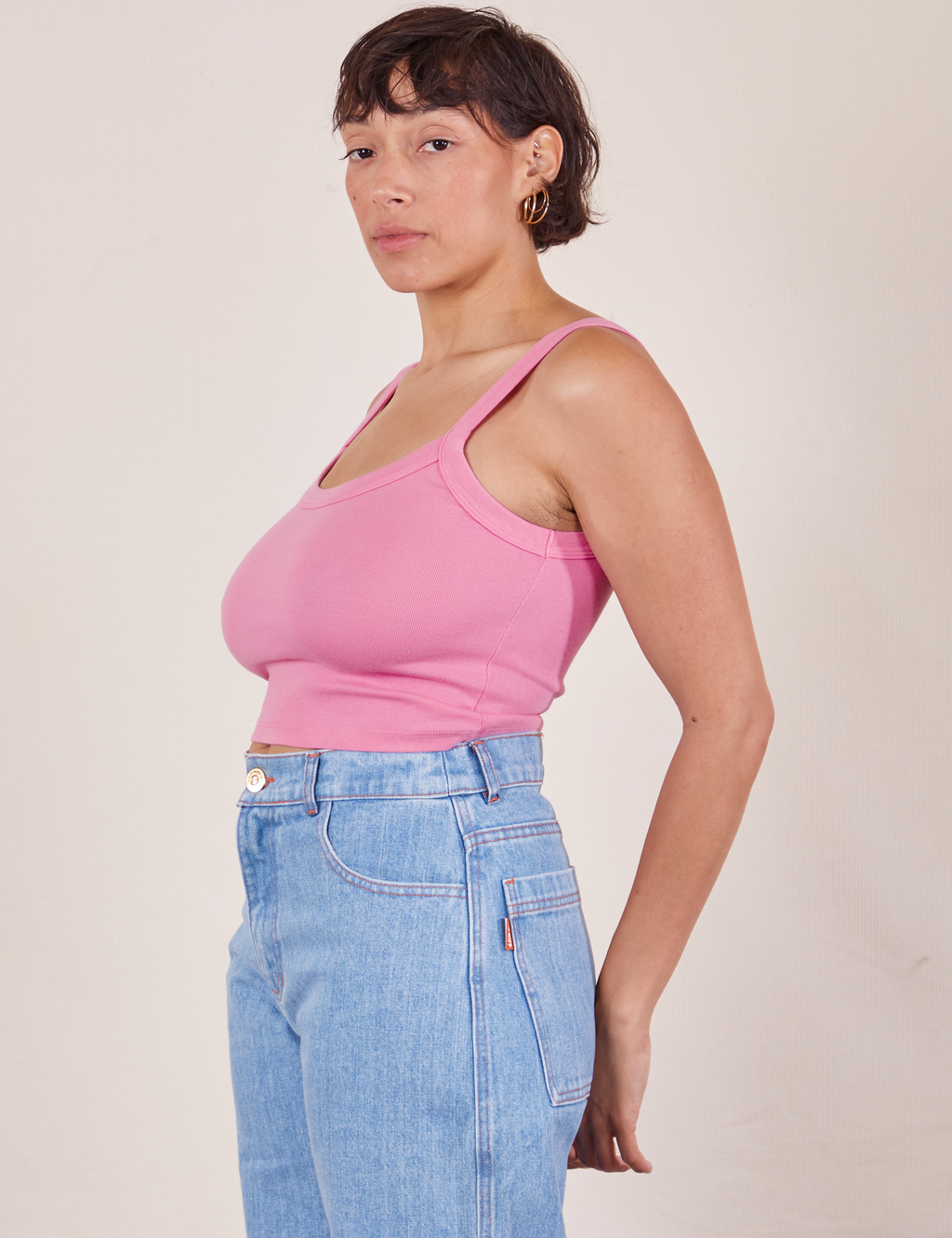 Cropped Cami - Bubblegum Pink – BIG BUD PRESS