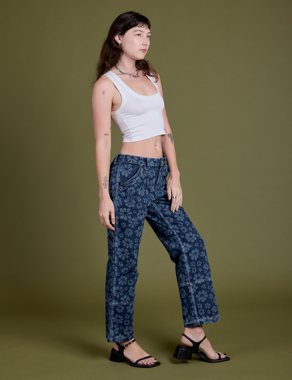 Mid-Rise Carpenter Jeans - Lazy Daisy *FINAL SALE* – BIG BUD PRESS