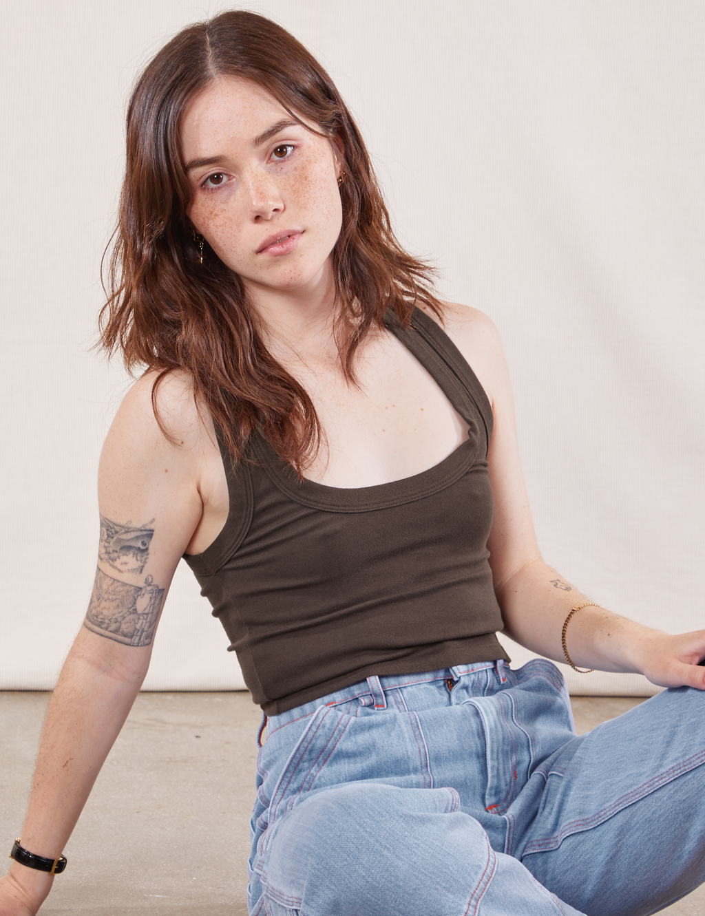 Cropped Tank Top - Espresso Brown – BIG BUD PRESS