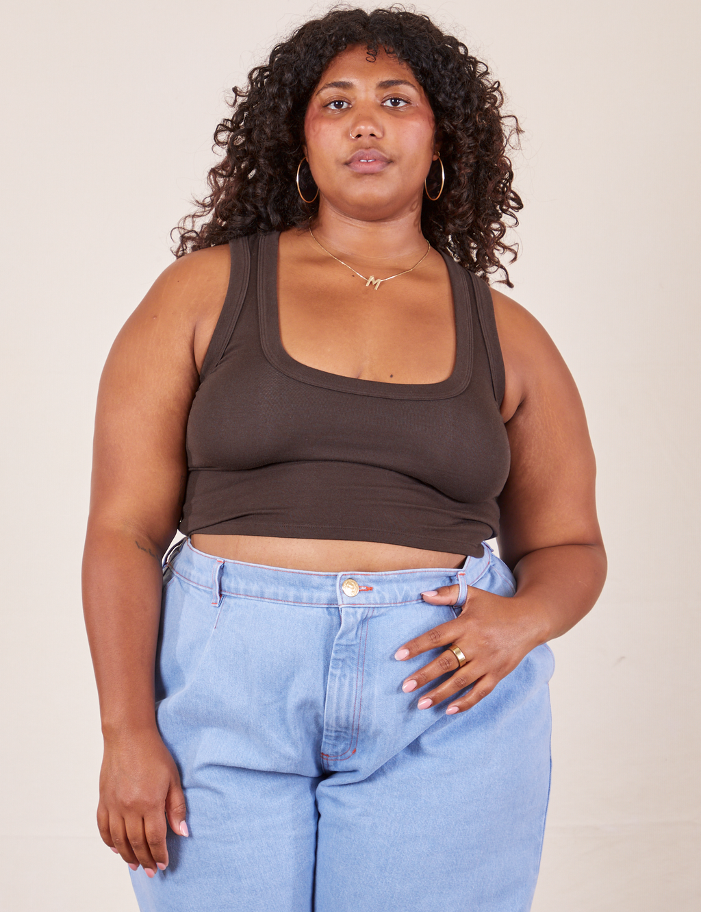 Cropped Tank Top - Espresso Brown – BIG BUD PRESS