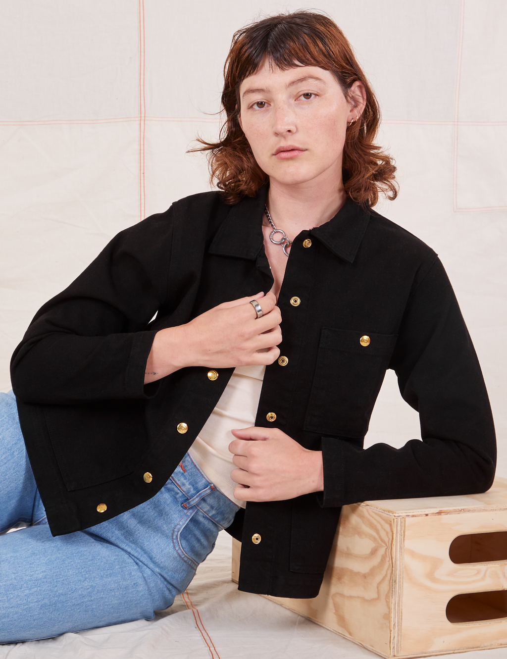 Denim Work Jacket - Basic Black – BIG BUD PRESS