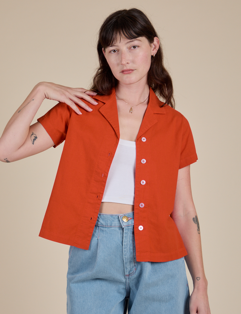 Pantry Button-Up - Chili Red – BIG BUD PRESS