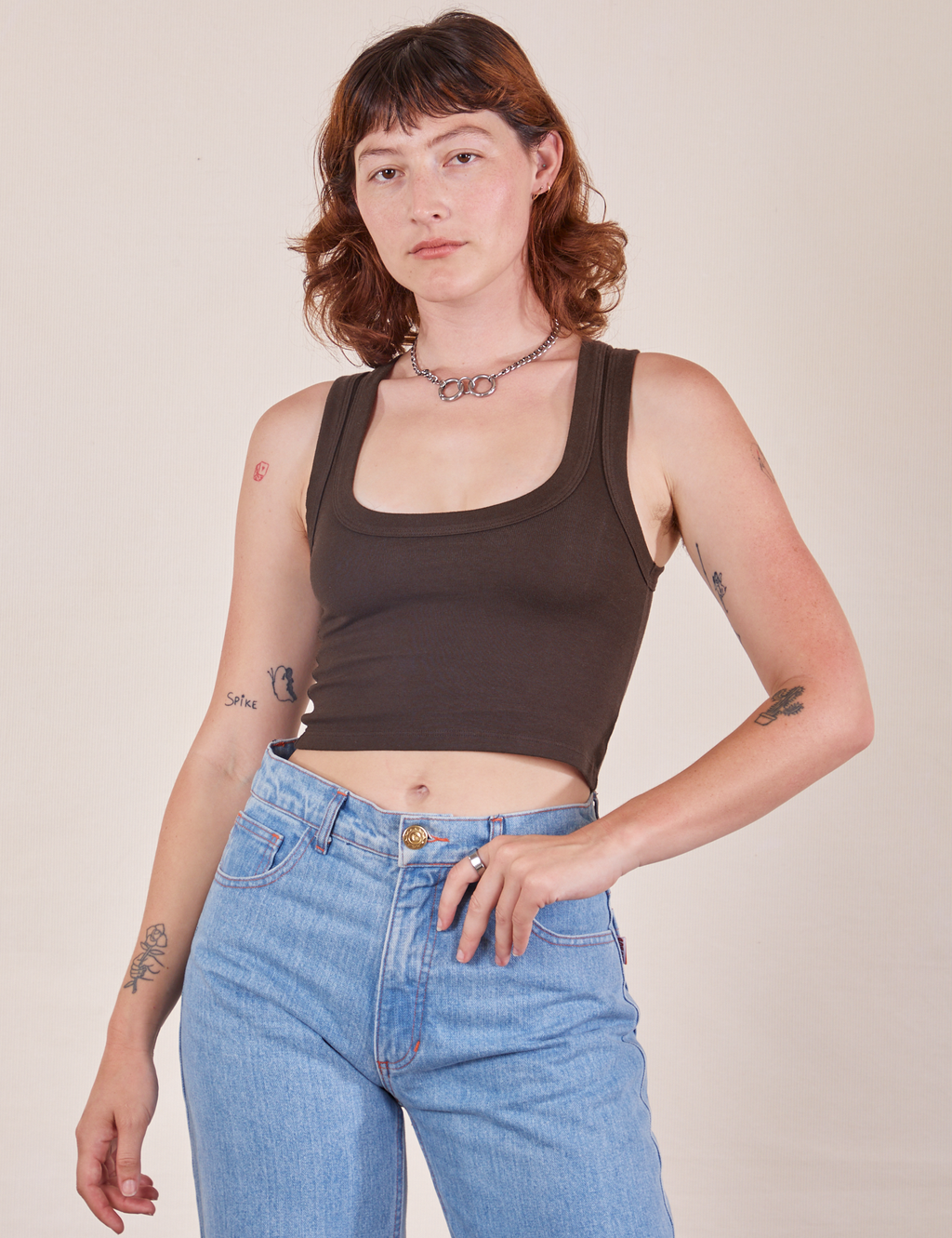 Cropped Tank Top - Espresso Brown – BIG BUD PRESS