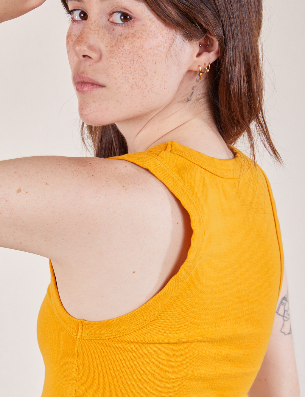 Cropped Tank Top - Mustard Yellow – BIG BUD PRESS