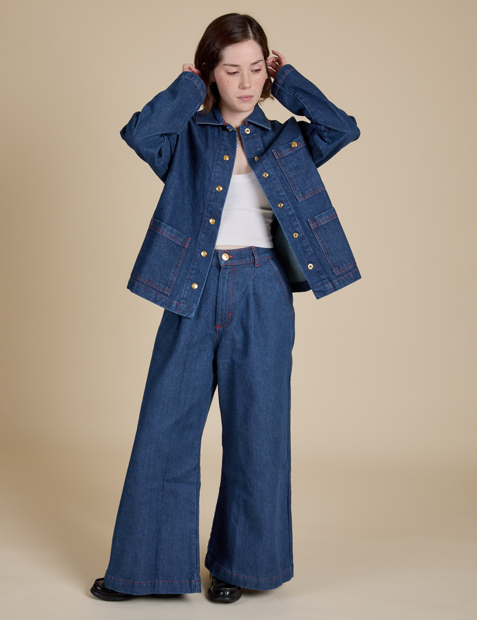 Indigo Denim Work Jacket - Dark Wash – BIG BUD PRESS