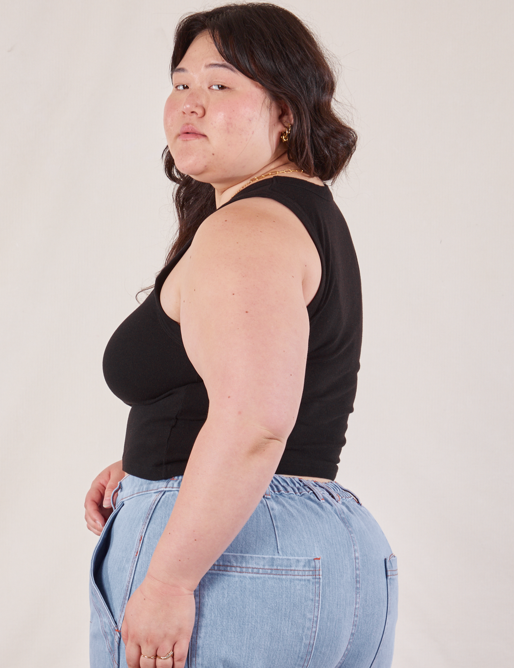 Cropped Tank Top - Basic Black – BIG BUD PRESS