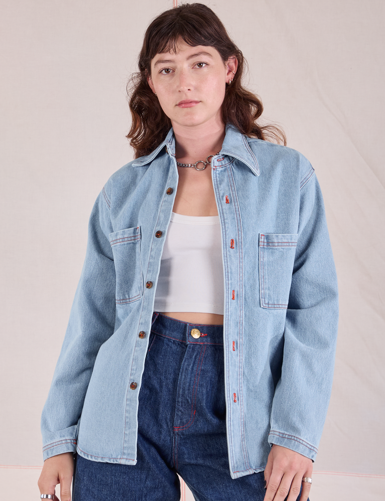 Denim Overshirt - Light Wash – BIG BUD PRESS