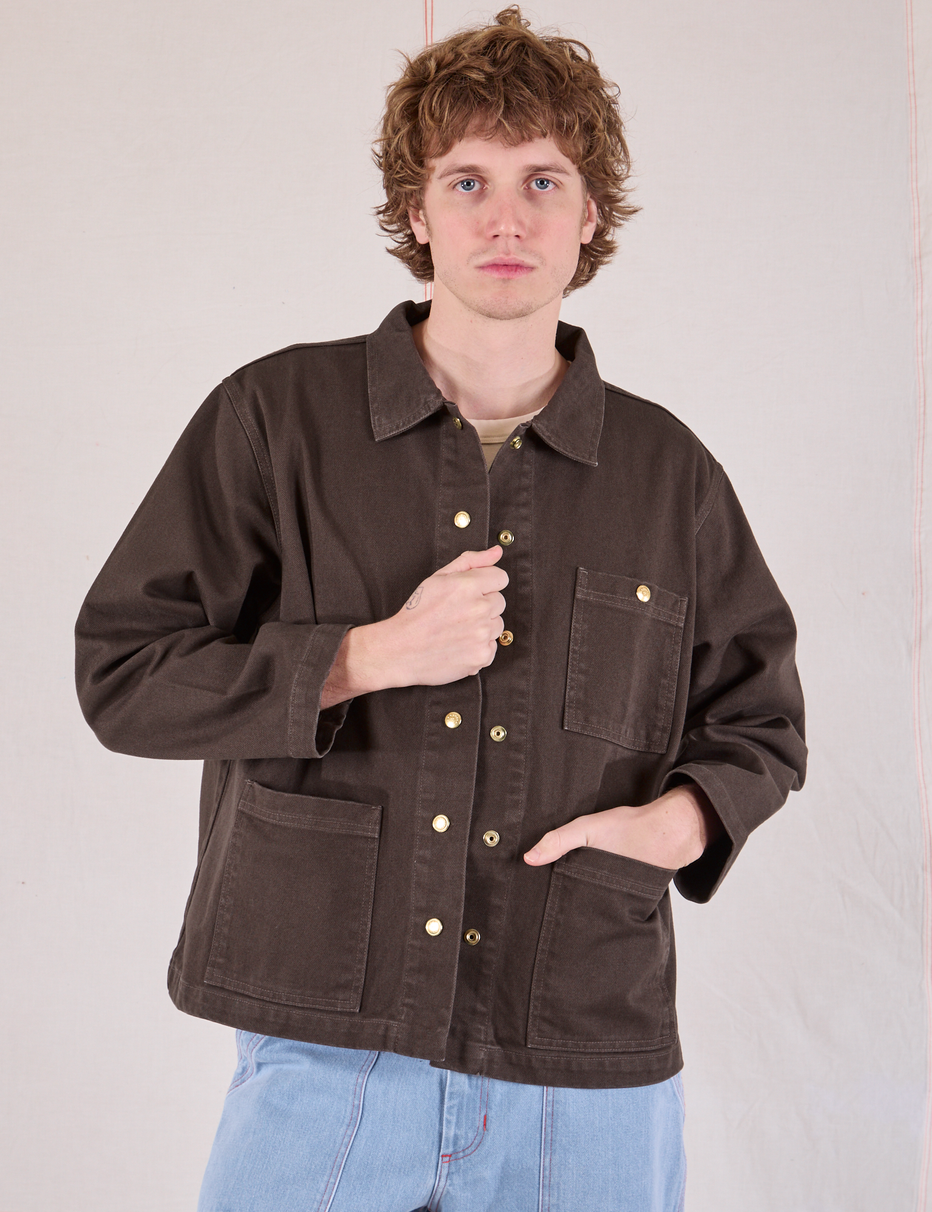 Denim Work Jacket - Espresso Brown – BIG BUD PRESS