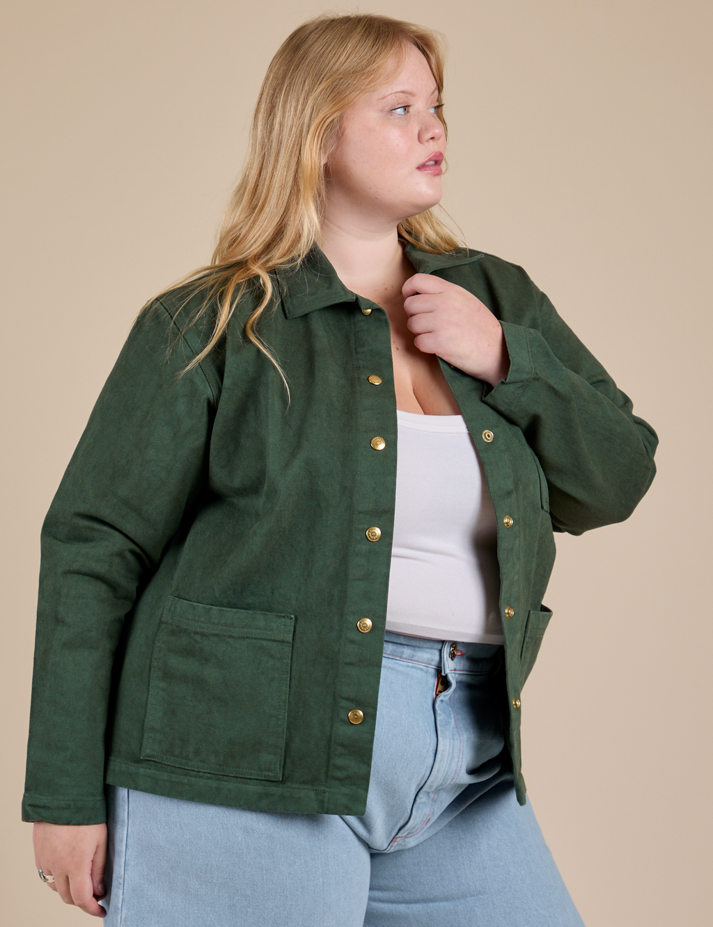 Denim Work Jacket - Swamp Green *FINAL SALE* – BIG BUD PRESS