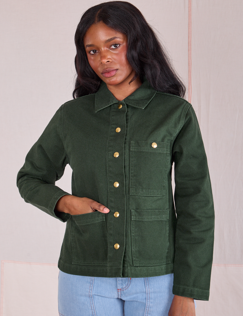 Denim Work Jacket - Swamp Green – BIG BUD PRESS